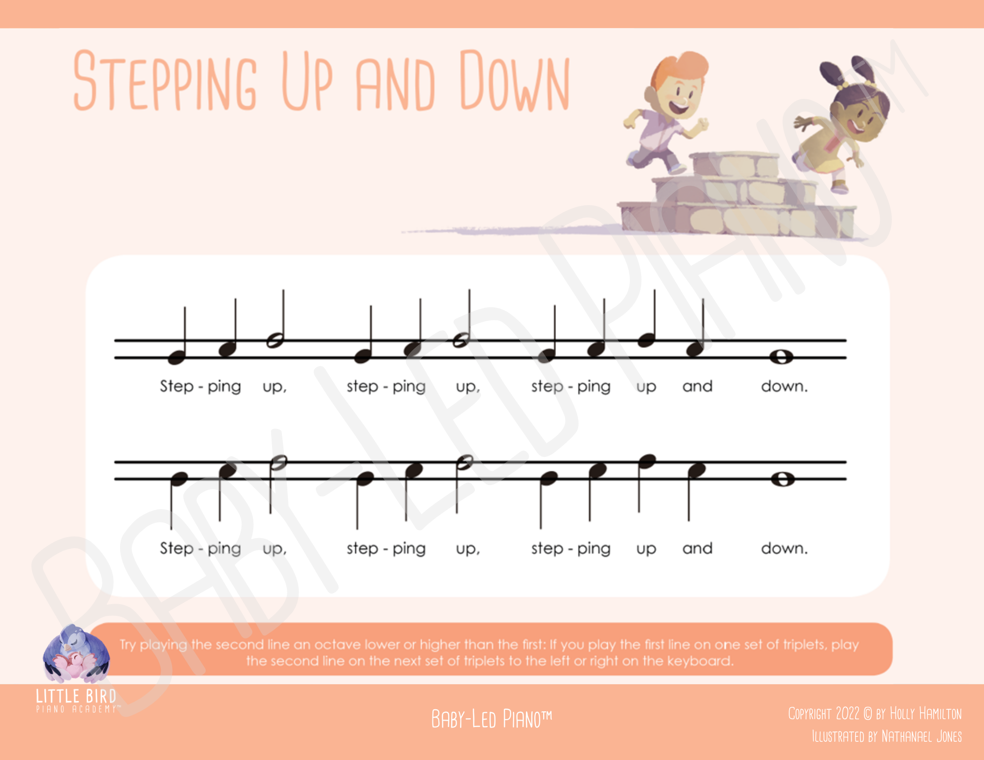 Baby-Led Piano™ Downloads Stepping Up & Down – Little Bird Piano Academy