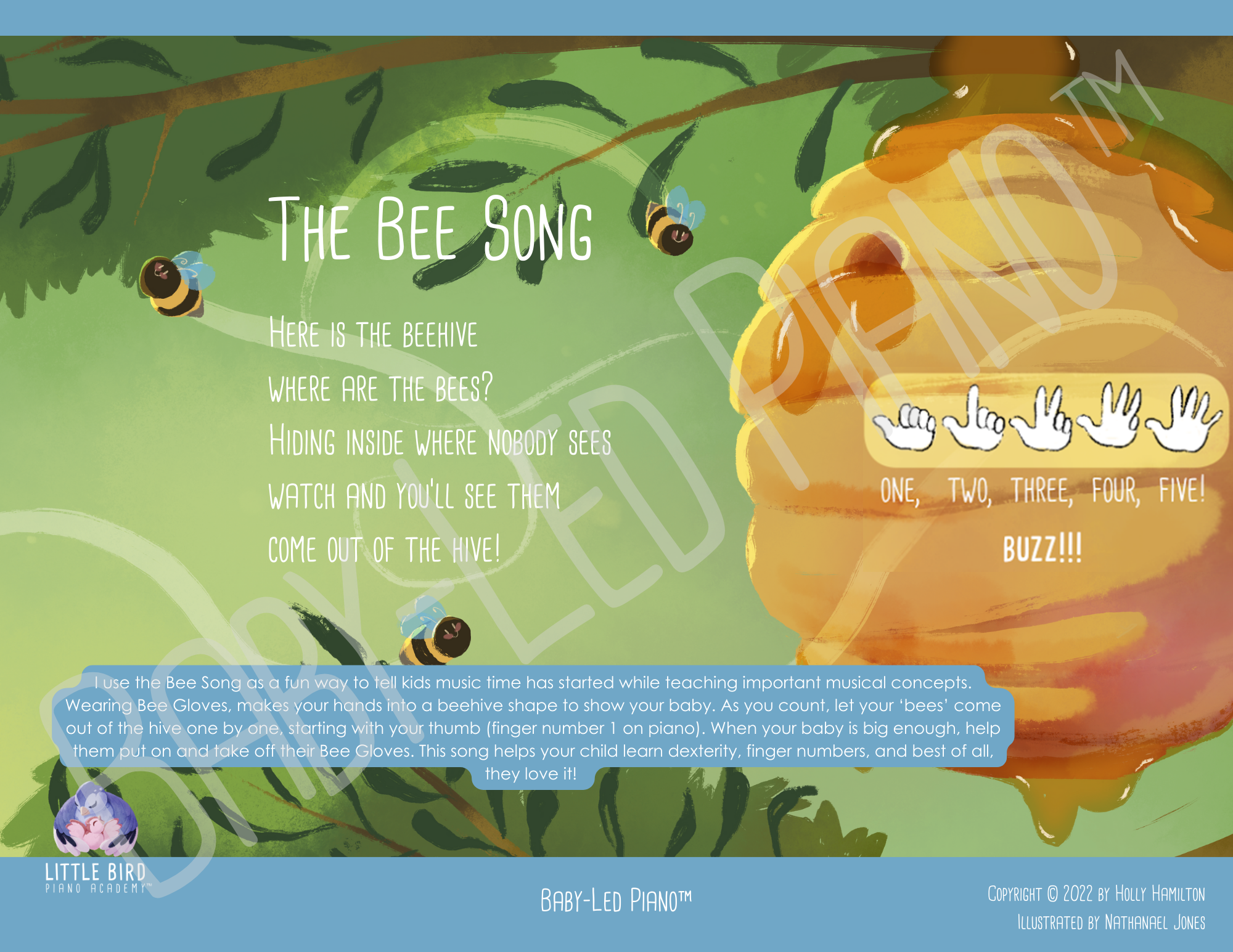 Baby-Led Piano™ Downloads The Bee Song – Little Bird Piano Academy