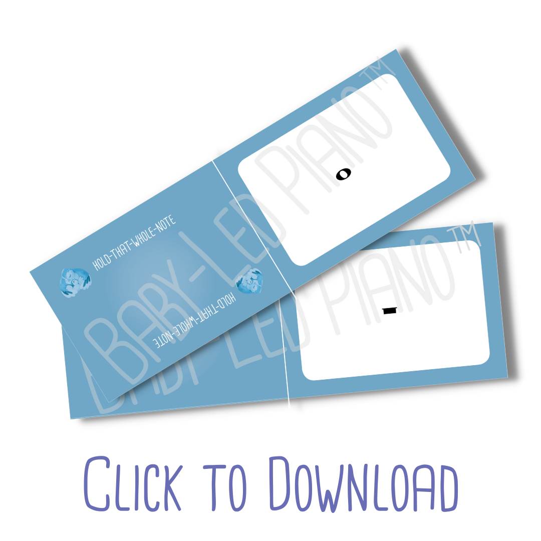 Baby-Led Piano™ Downloads Whole Note Whole Rest – Little Bird Piano Academy